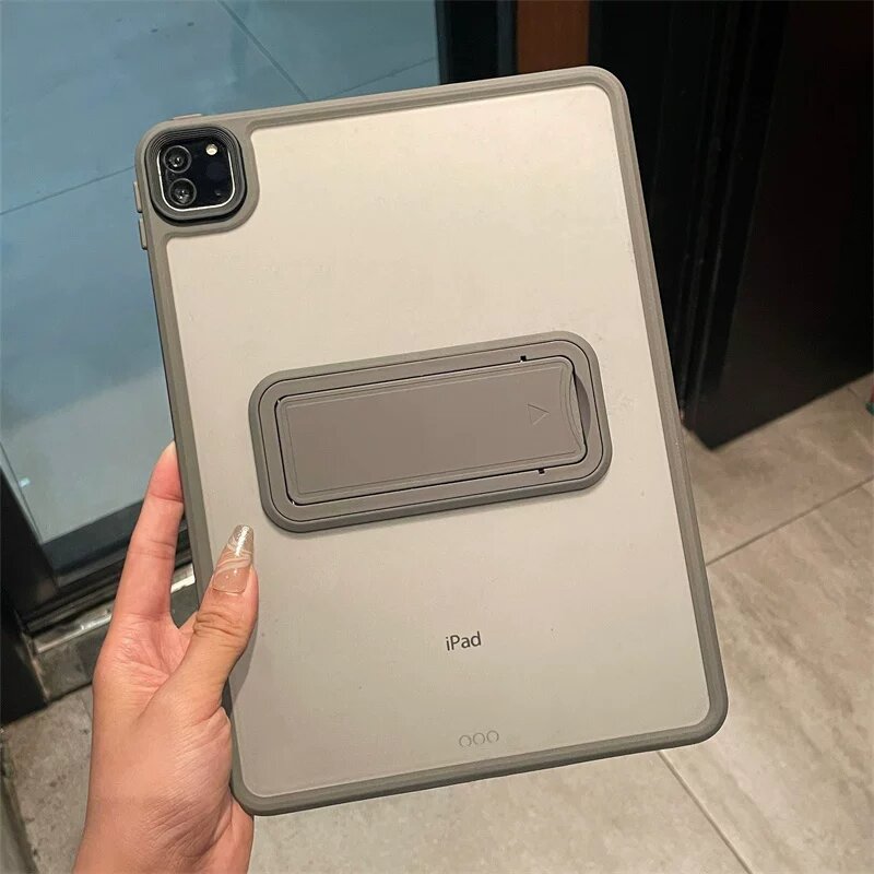 IPad Air 2024 11-дюймовый Серый с закаленным стеклом + матовая анти-отпечатки акриловый чехол