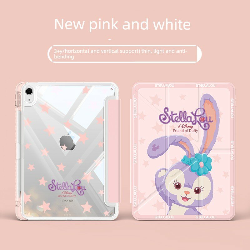 Официальный чехол для iPad 9,7 дюйма от Disney, тонкий ударопрочный, розовый белый с отсеком для ручки для iPad 5/6