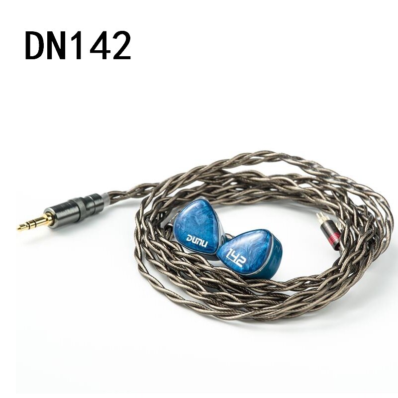 HiFi IEM наушники проводные DUNU DN142 3.5+4.4+6.3mm нет микрофоном для телефона / компьютера, 1DD+4BA+2 Planar