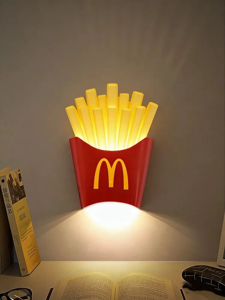 Картофельная ночная лампочка McDonald's в виде картошки фри, настольный светильник для детской комнаты