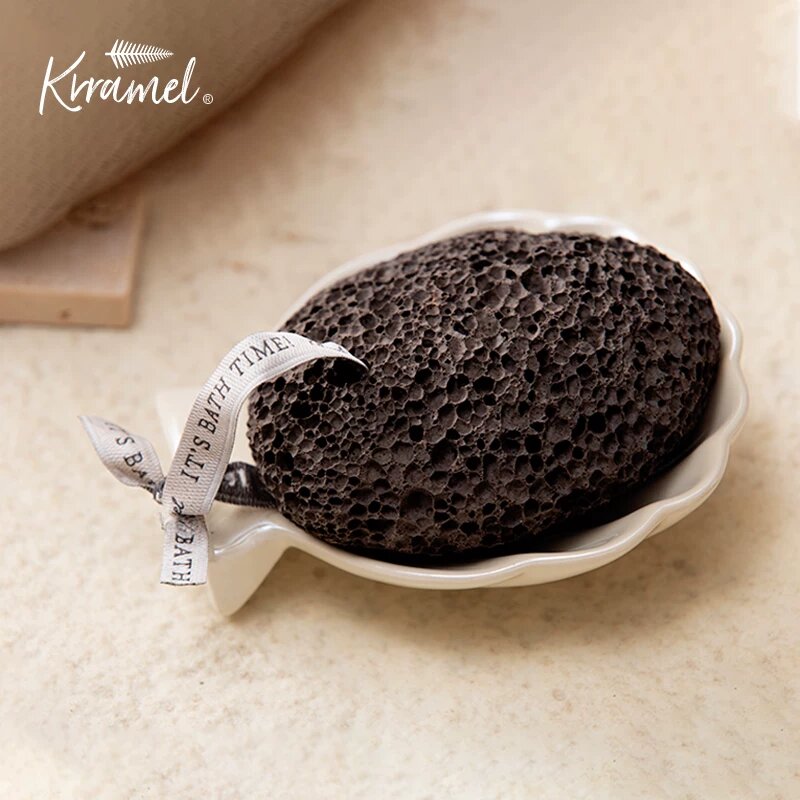 KRRAMEL натуральный вулканический камень для удаления омертвевшей кожи и мозолей, шлифовальный камень для ног, камень