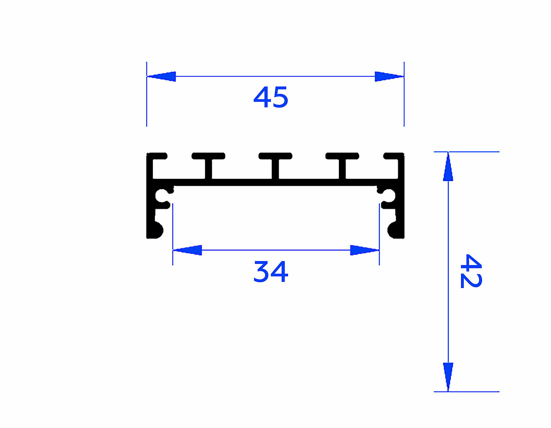 Профиль Ambrella Profile System GP3070BK — фото 1