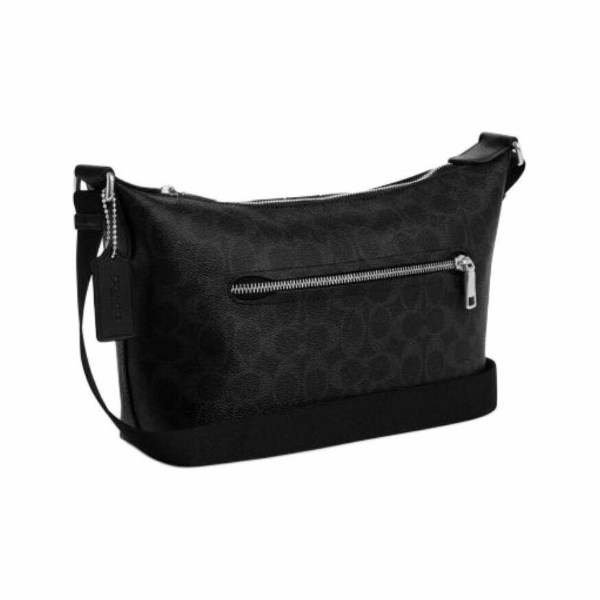 Сумка Coach, фактура тиснение, черный — фото 1