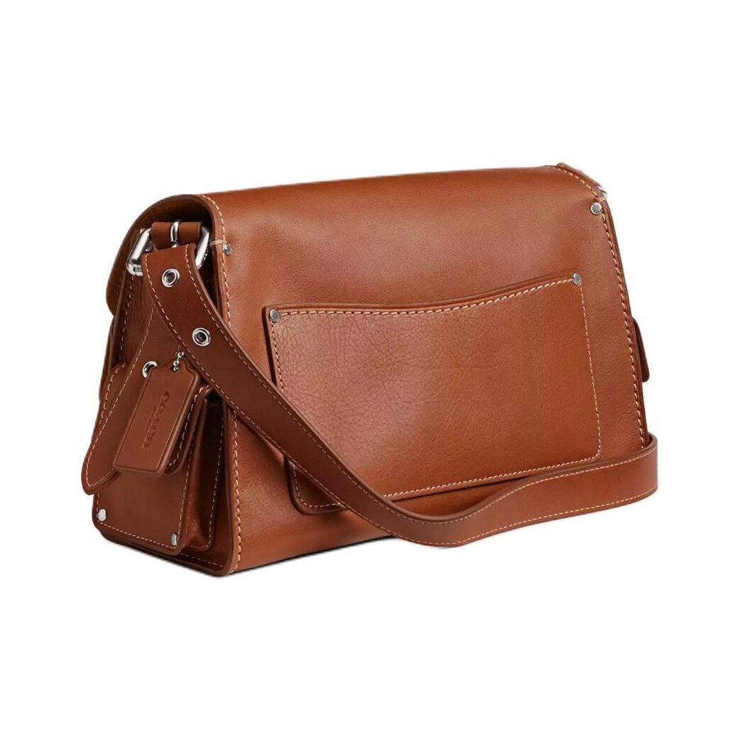 Сумка Coach Cargo, фактура матовая, красно-коричневый — фото 1