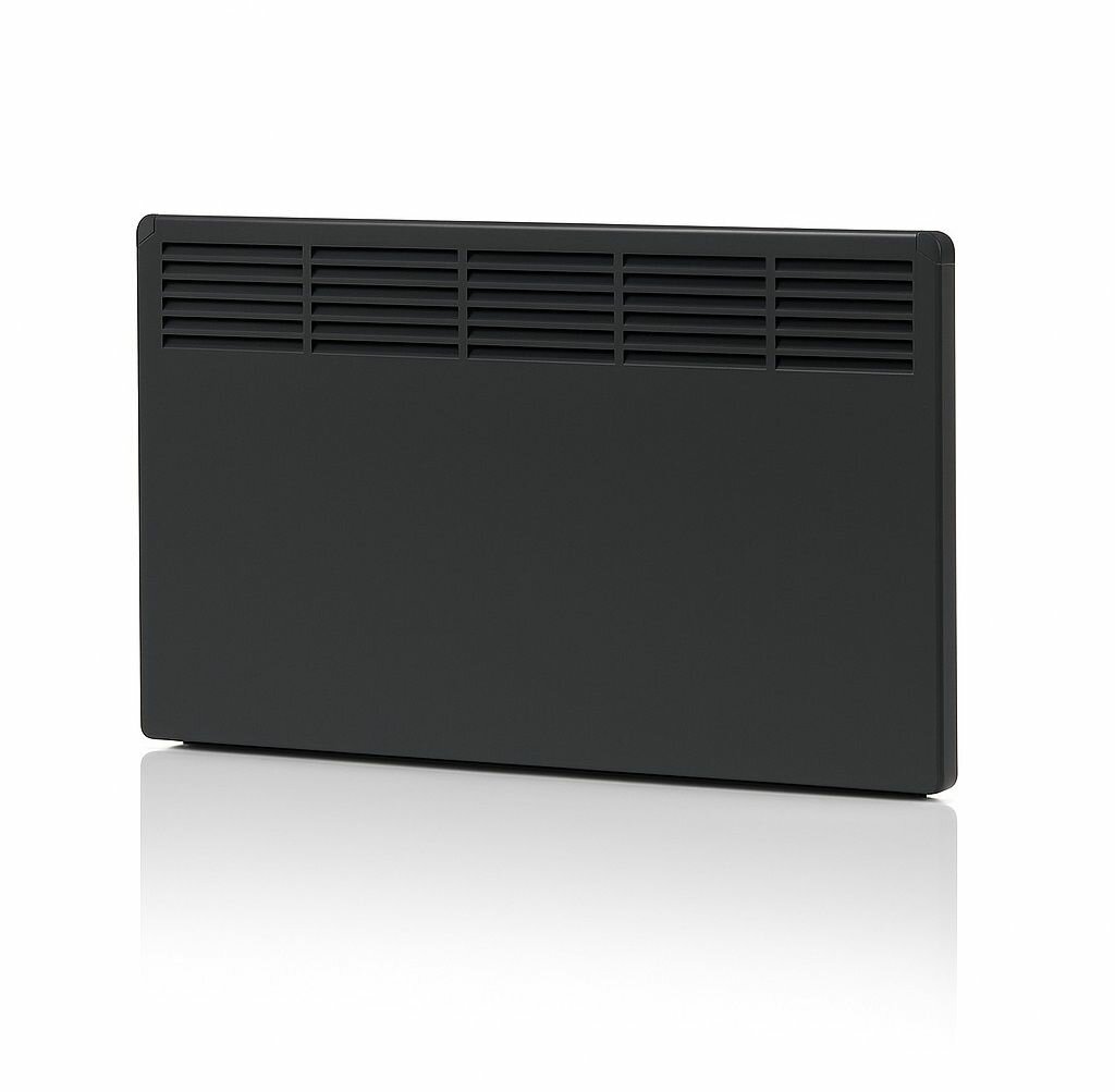 Конвектор электрический (обогреватель) Ensto FinnHeat 750 Вт (EPHBMB07PR), высота 38,9 см, механический термостат, евро-вилка, цвет черный