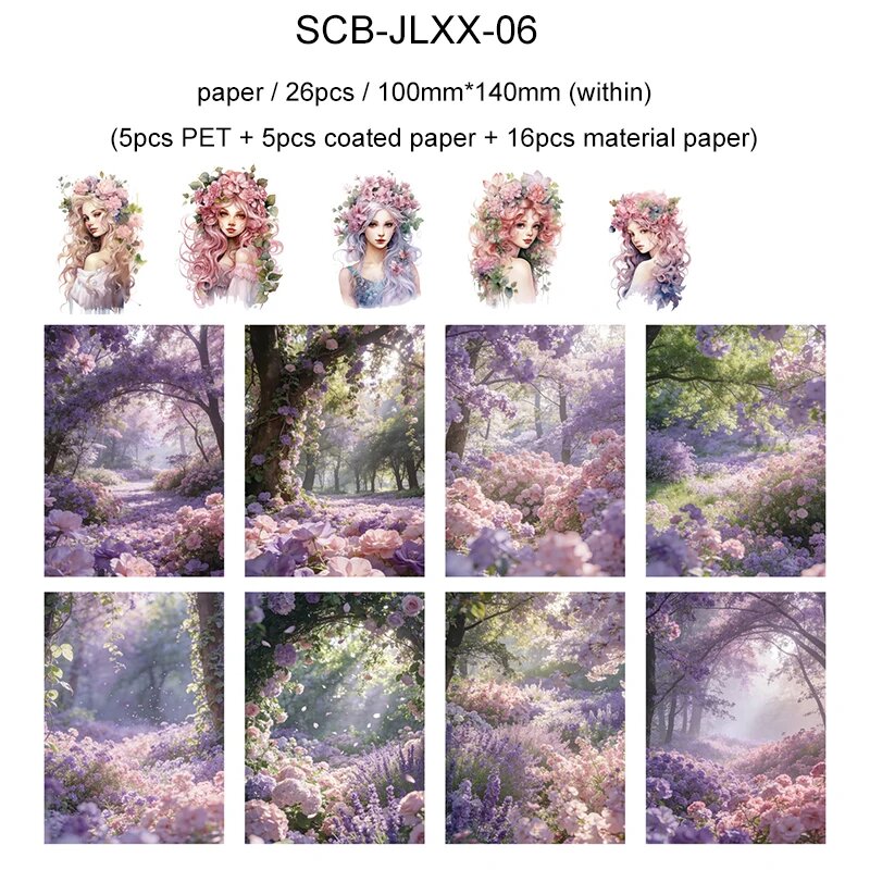 Бумага для скрапбукинга JIANWU Silent Forest SCB-JLXX-06