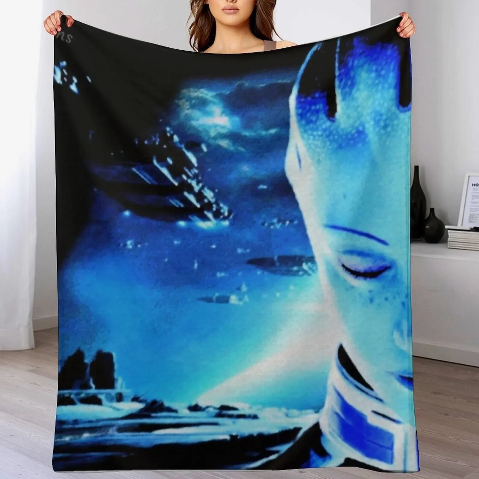Плед 200x150cm Mass Effect Лиара Т'Сони плюш