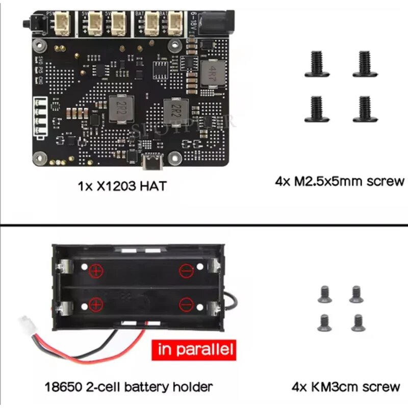 Модуль ИБП X1203 для Raspberry Pi 5