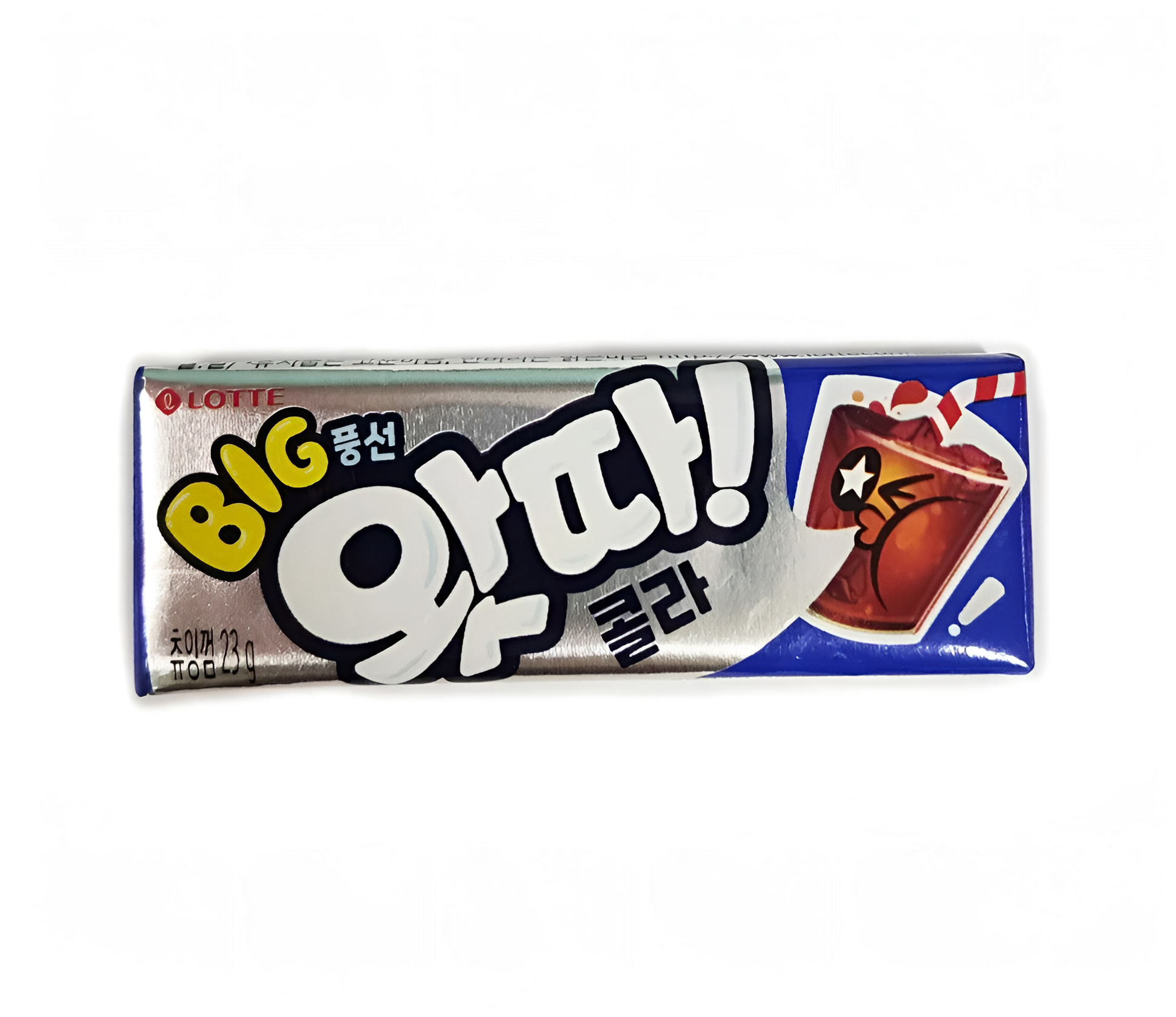 Жевательная резинка Lotte Big Bubble со вкусом колы 23 г, Южная Корея