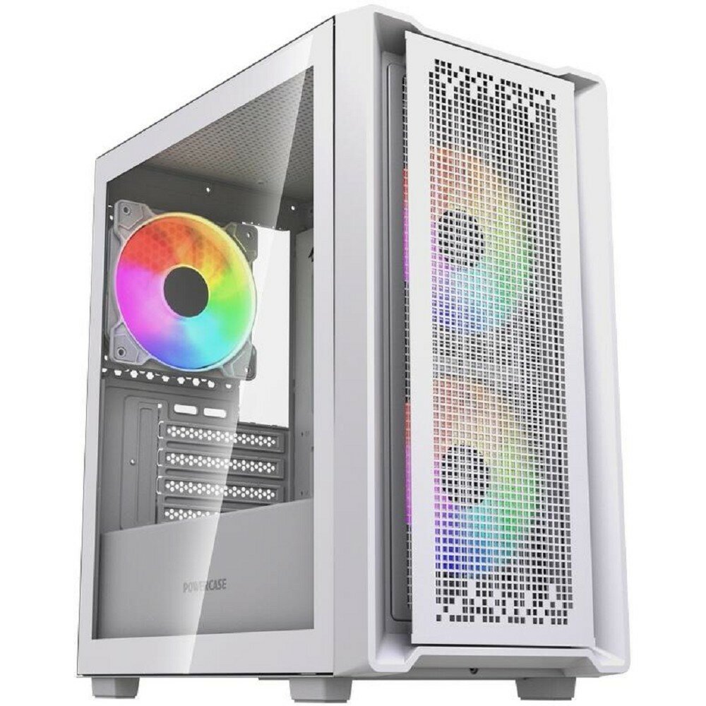 Корпус для ПК Powercase сталь 0.45 ATX 2 USB без БП