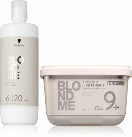 Косметический набор для волос Schwarzkopf Professional Blondme, окислитель 1000 мл и осветляющий порошок 450 г