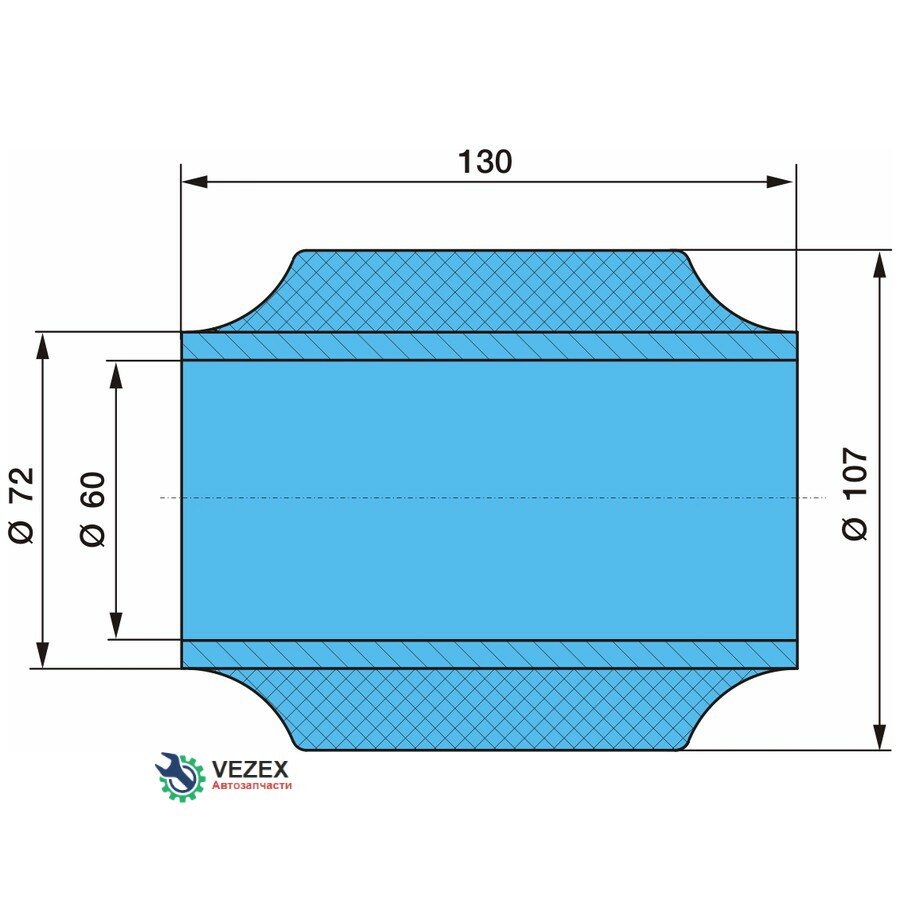 BPW 0511397130 сайлентблок рессоры !(мр) 68x107x130 \BPW