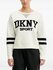 Топ DKNY Stripes logo knitted top, размер 46