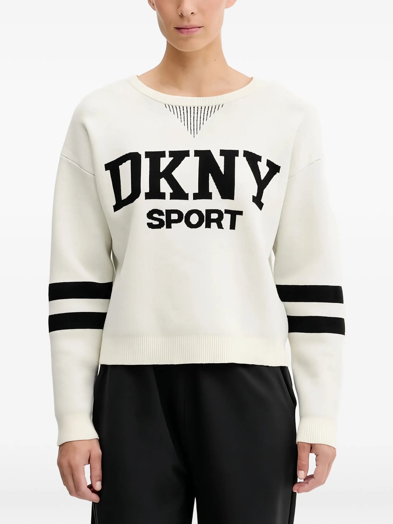 Топ Stripes logo knitted top