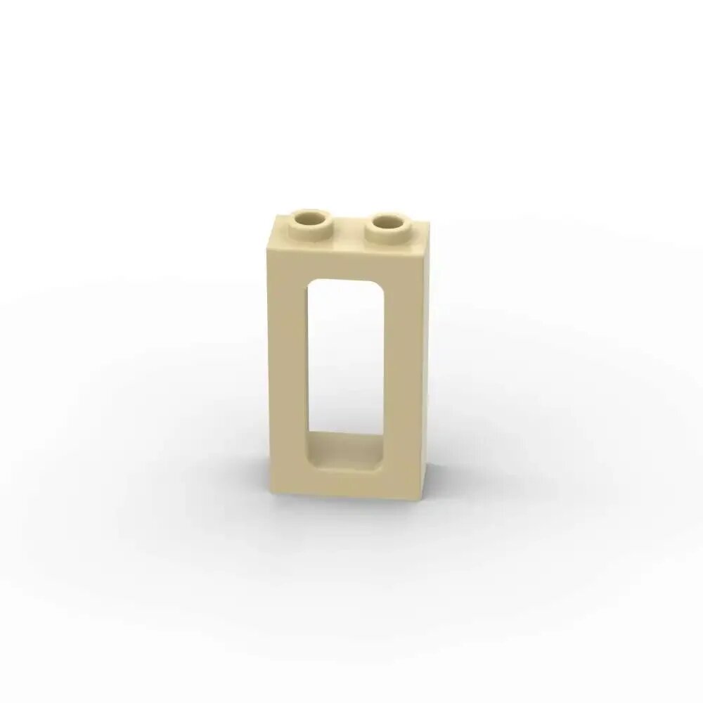 Бежевый LEGO кирпичик 1x2 с полостью, 5-tan