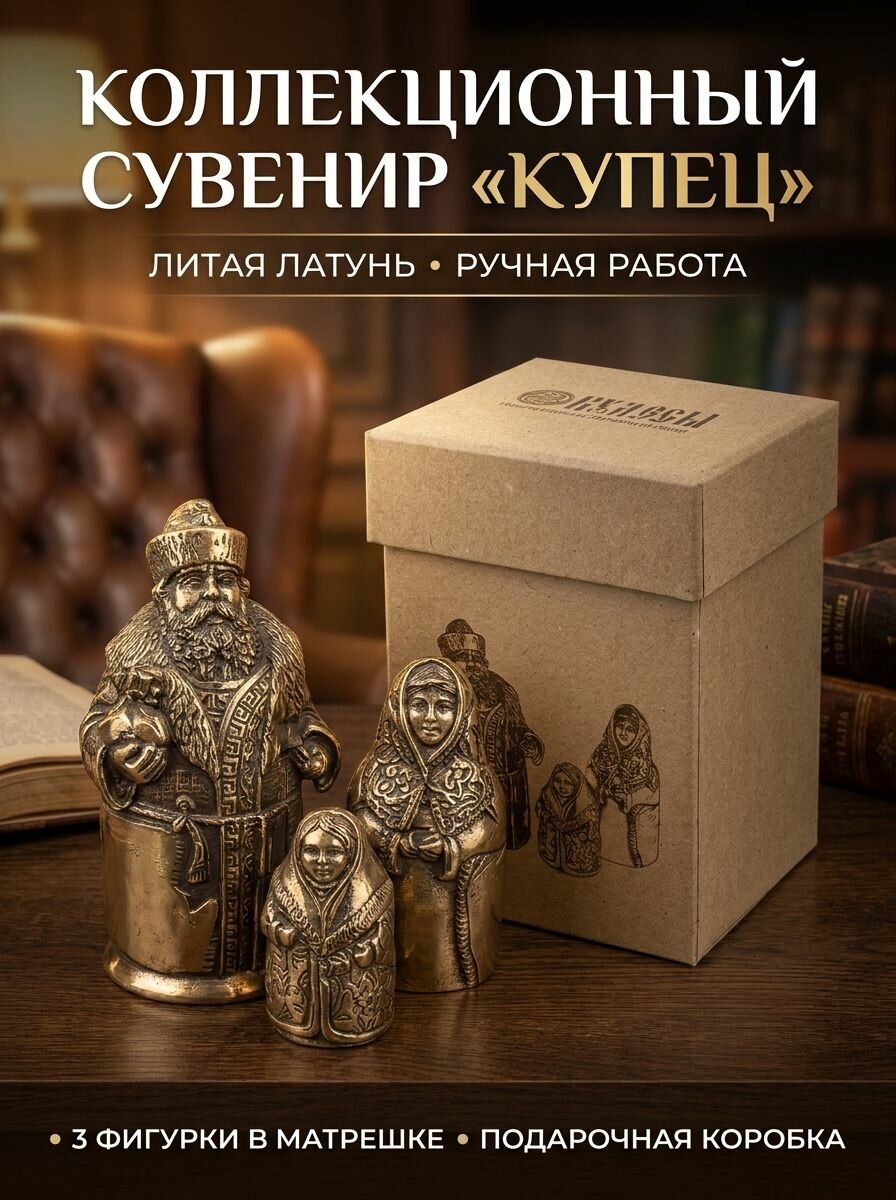 Сувенирная матрешка "Купец"