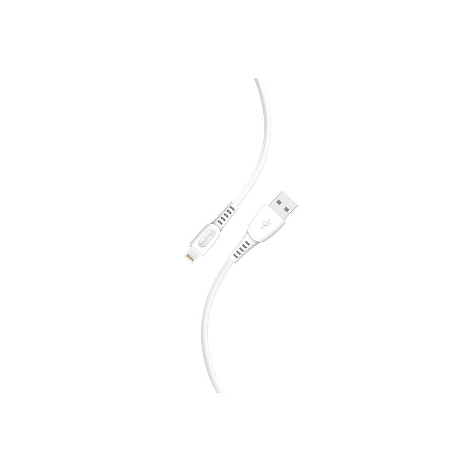 Кабель Smartbuy S40, USB - Lightning, для Apple, 3A output, 1м, белый, 384290