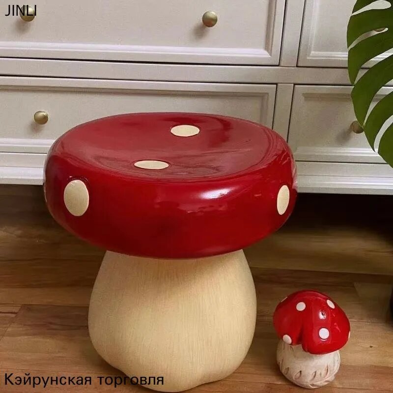 Табурет JINLI красный, детский, пластик, высота 35 см, диаметр 20 см — фото 1