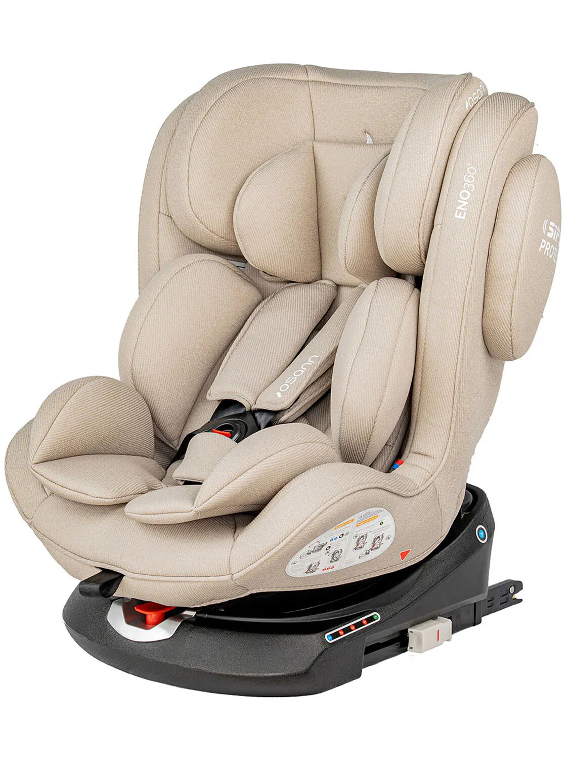 Автокресло 0+/1/2/3 Osann ENO 360° Wheat, с рождения до 12 лет, до 36 кг, поворотное, Isofix, бежевый