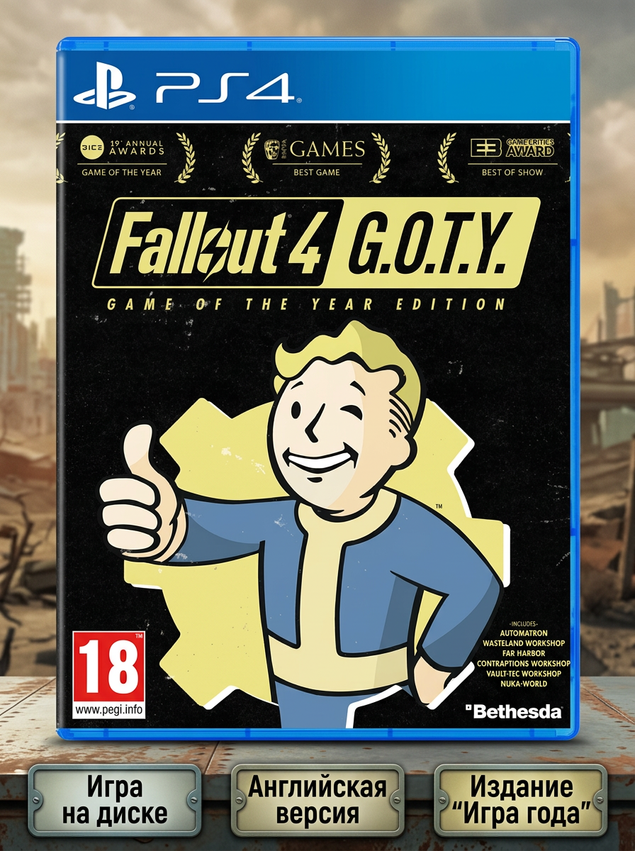 Игра Fallout 4 Издание Игра Года Game of the Year Edition (PlayStation 4, Английская версия)