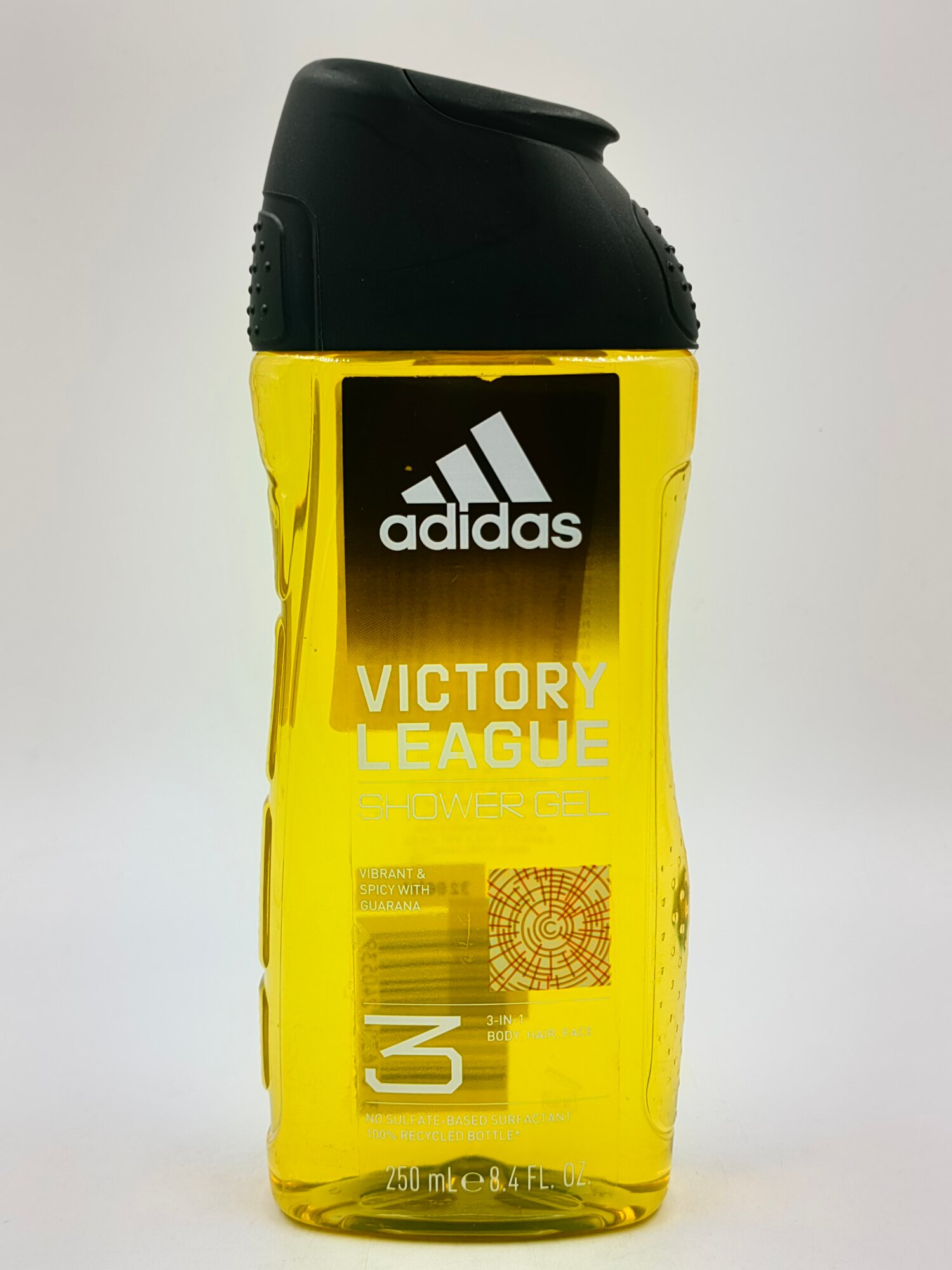 Adidas Гель для душа 3 в 1 для мужчин Victory League с гуараной безсульфатный 250 мл (из Финляндии)