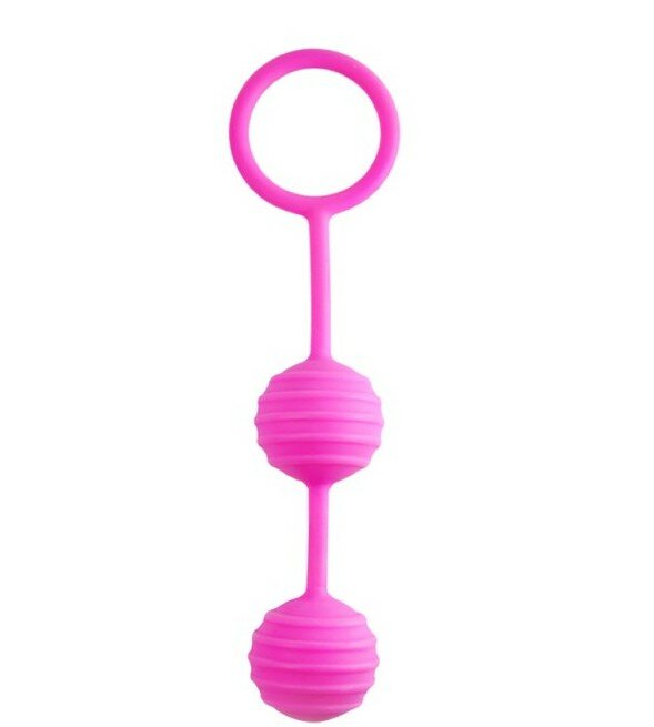 LoveToy Универсальные шарики силиконовые розовые диаметр 3 см длина 16.5 см вагинальные тренажеры
