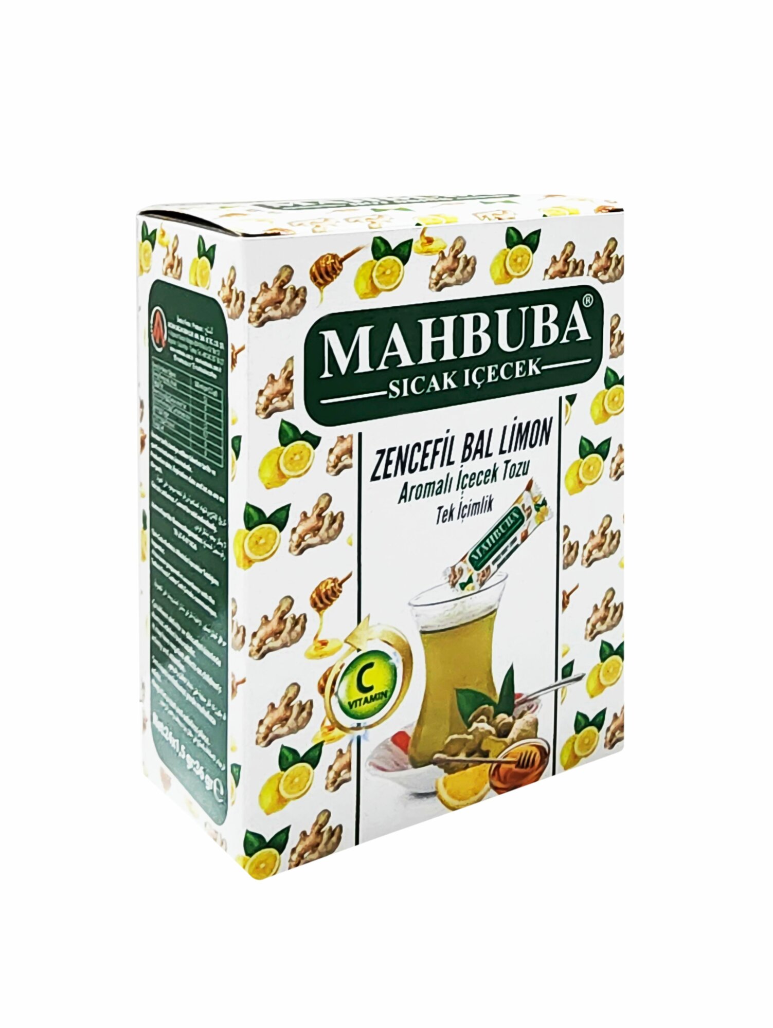 Быстрорастворимый чайный напиток со вкусом имбиря и лимона, "Mahbuba", Lemon, (24шт) 36гр. Турция