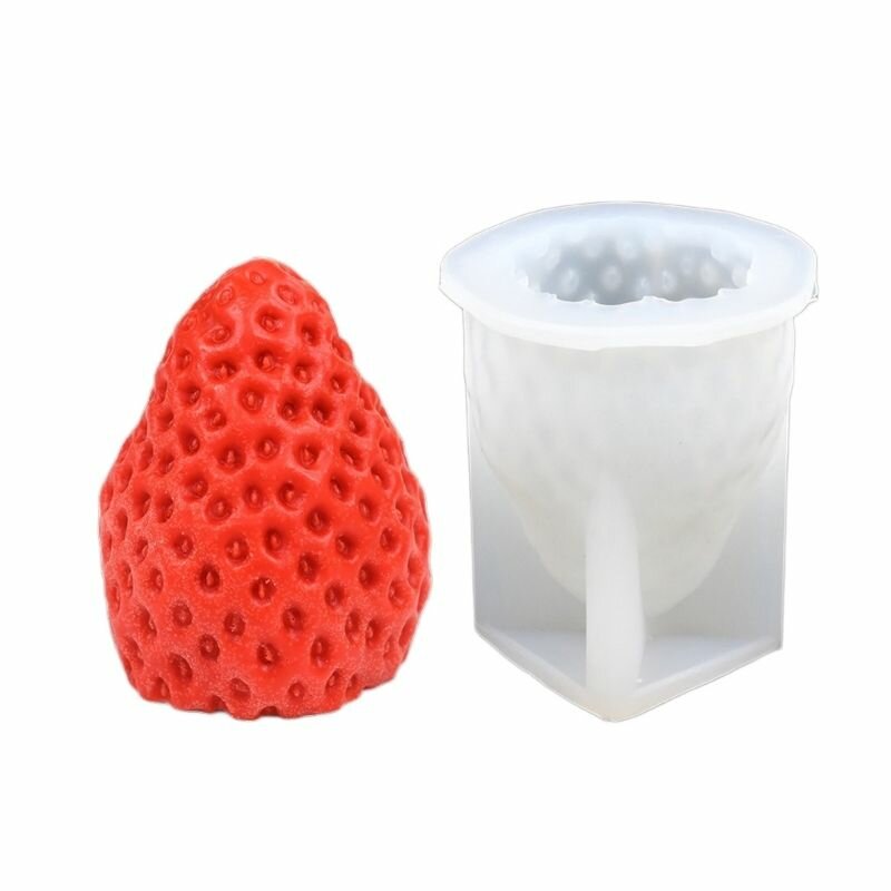 (1 шт.) Силиконовая форма для шоколада 3D Фрукты клубника