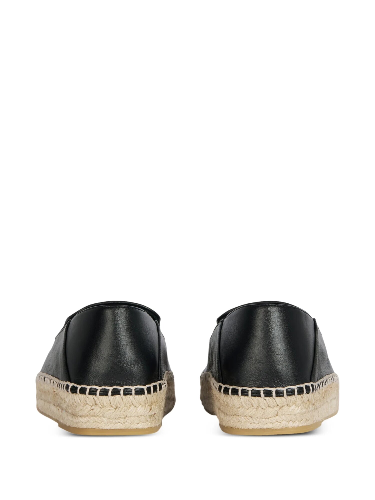 Эспадрильи BALMAIN Smooth leather espadrilles, размер 42, black/black — фото 1