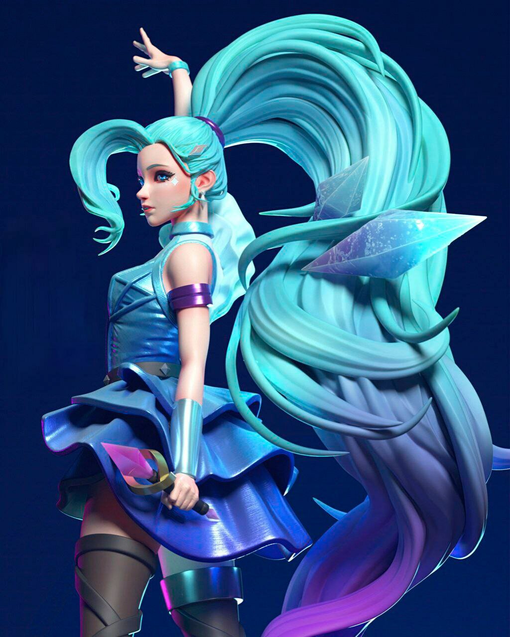 Фигурка для покраски " Серафина / Serafina " (League of Legends / Лига Легенд), коллекционная, 19см