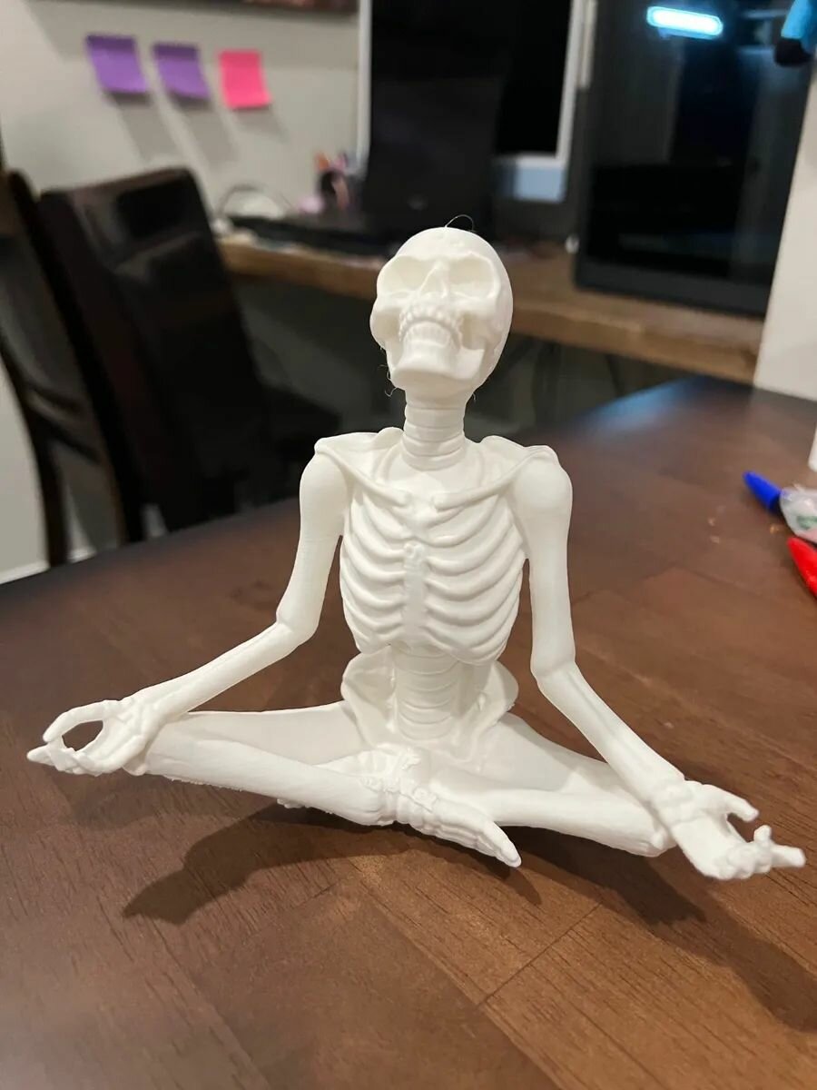 Фигурка Медитирующий Скелет 3D печать из пластика