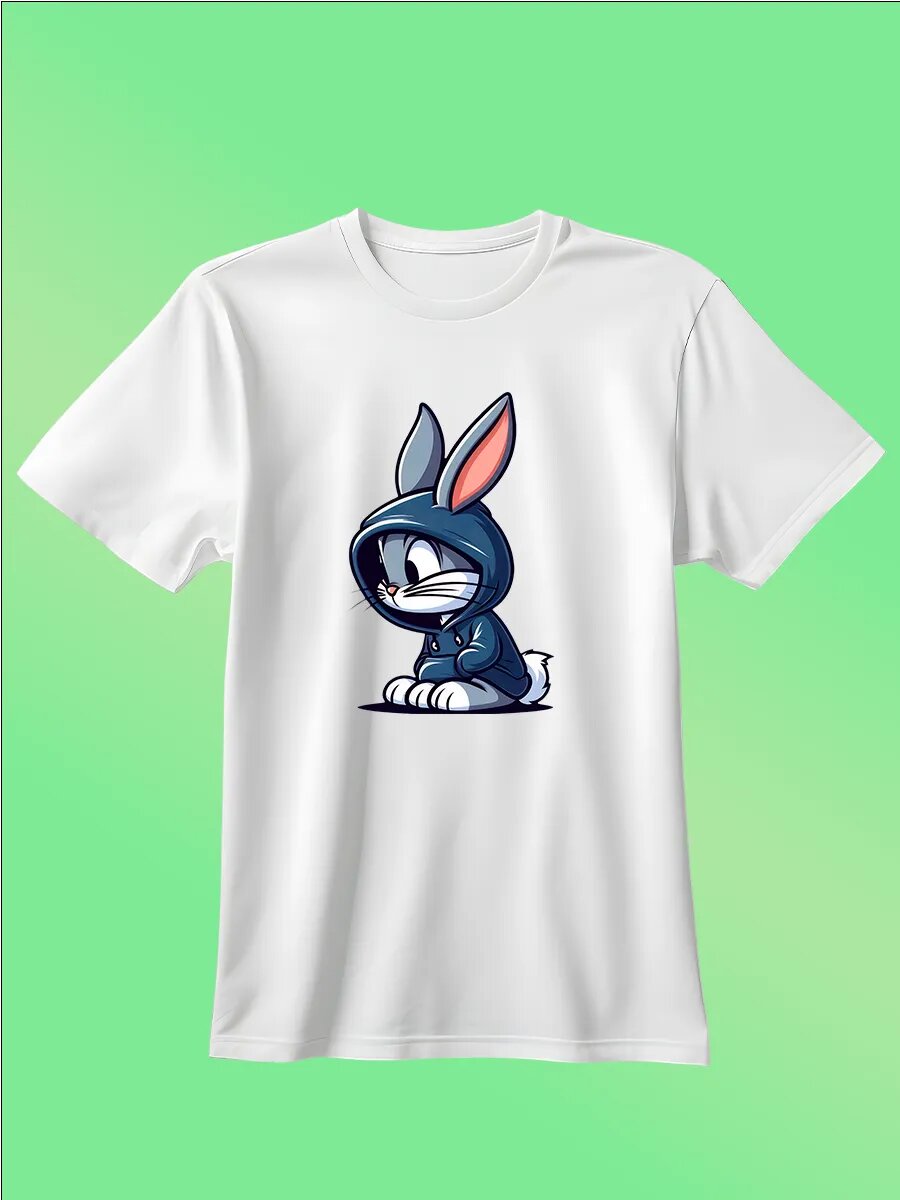 Футболка Zerosell оверсайз грустный Bugs Bunny подарок