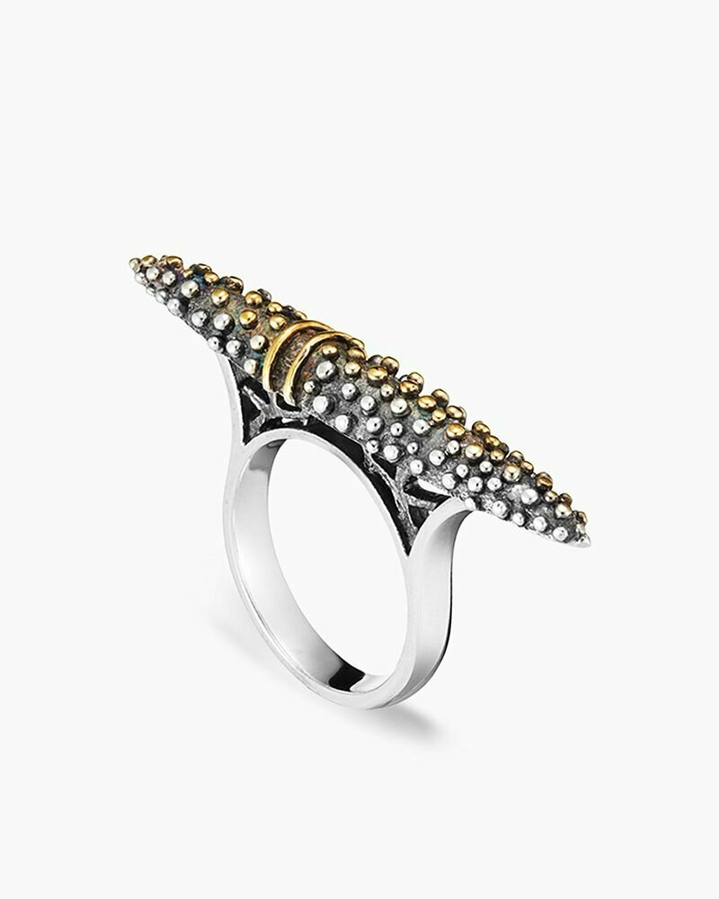 Кольцо SARKISSIAN, серебро, 925 проба, чернение, золочение