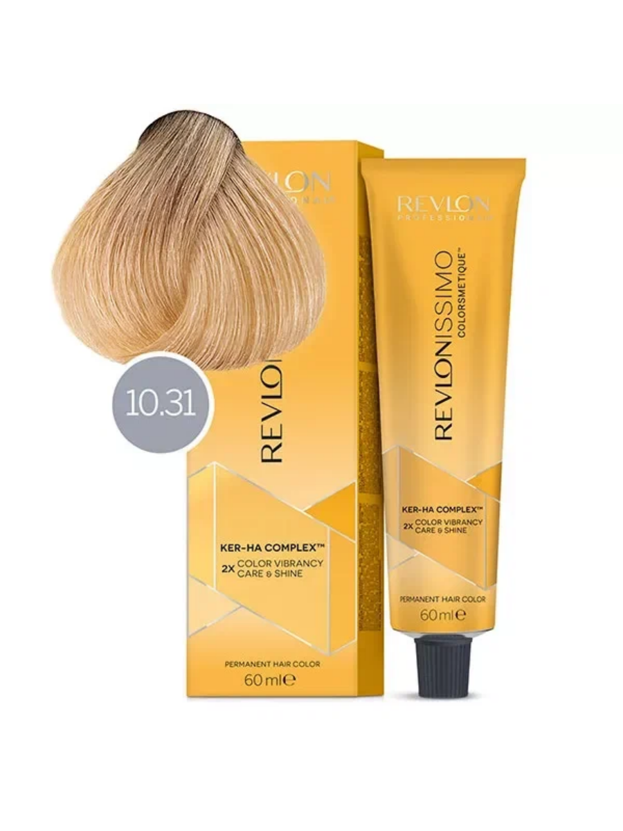 Краска Revlon Professional Revlonissimo Colorsmetique Care & Shine с гиалуроновой кислотой перманентная, 10.31