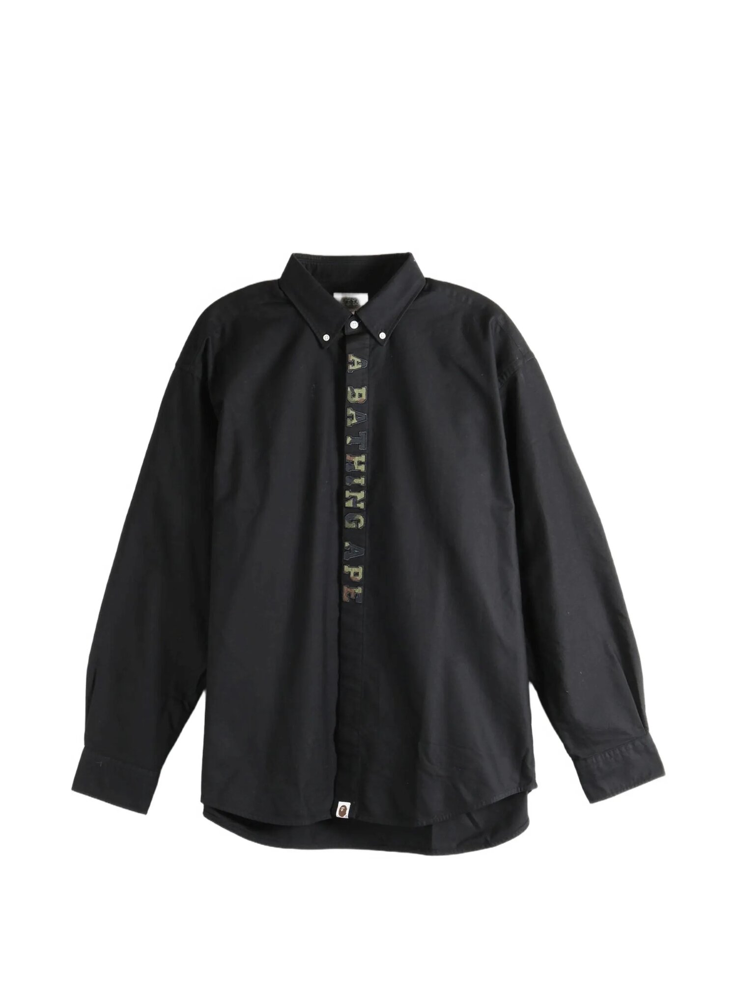 Рубашка A BATHING APE 1St logo-print button-down shirt