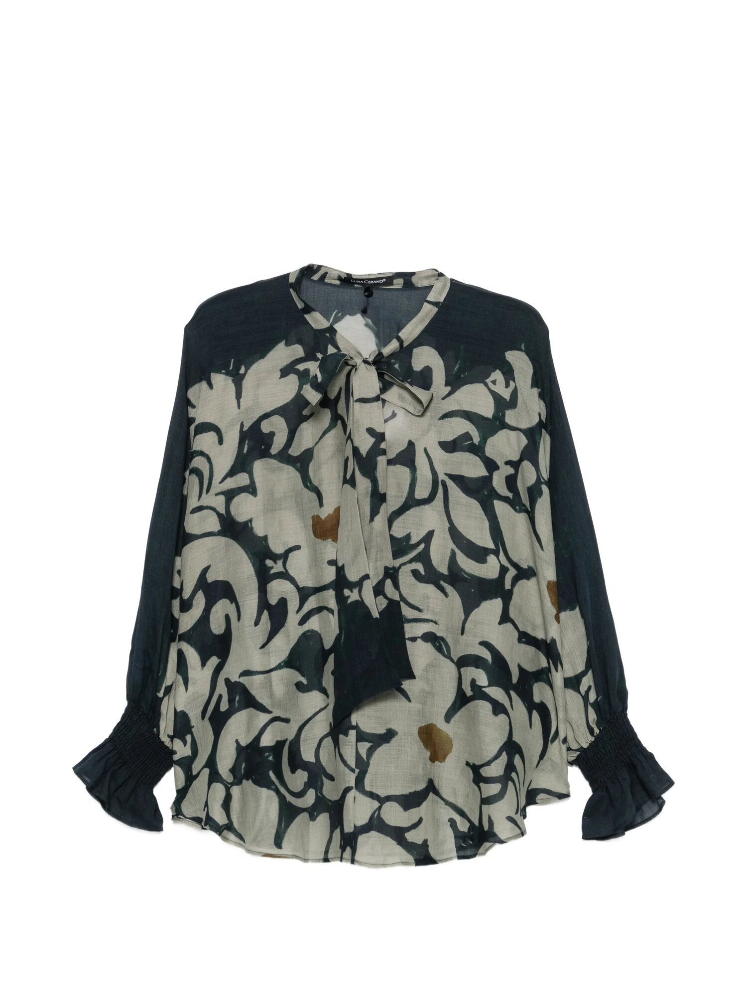Блуза Floral-print pussy-bow blouse