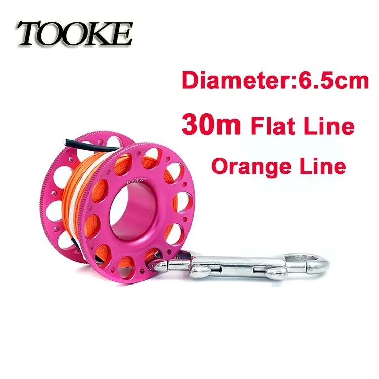 Подводная катушка TOOKE, 6.5см, 30м, Розовый