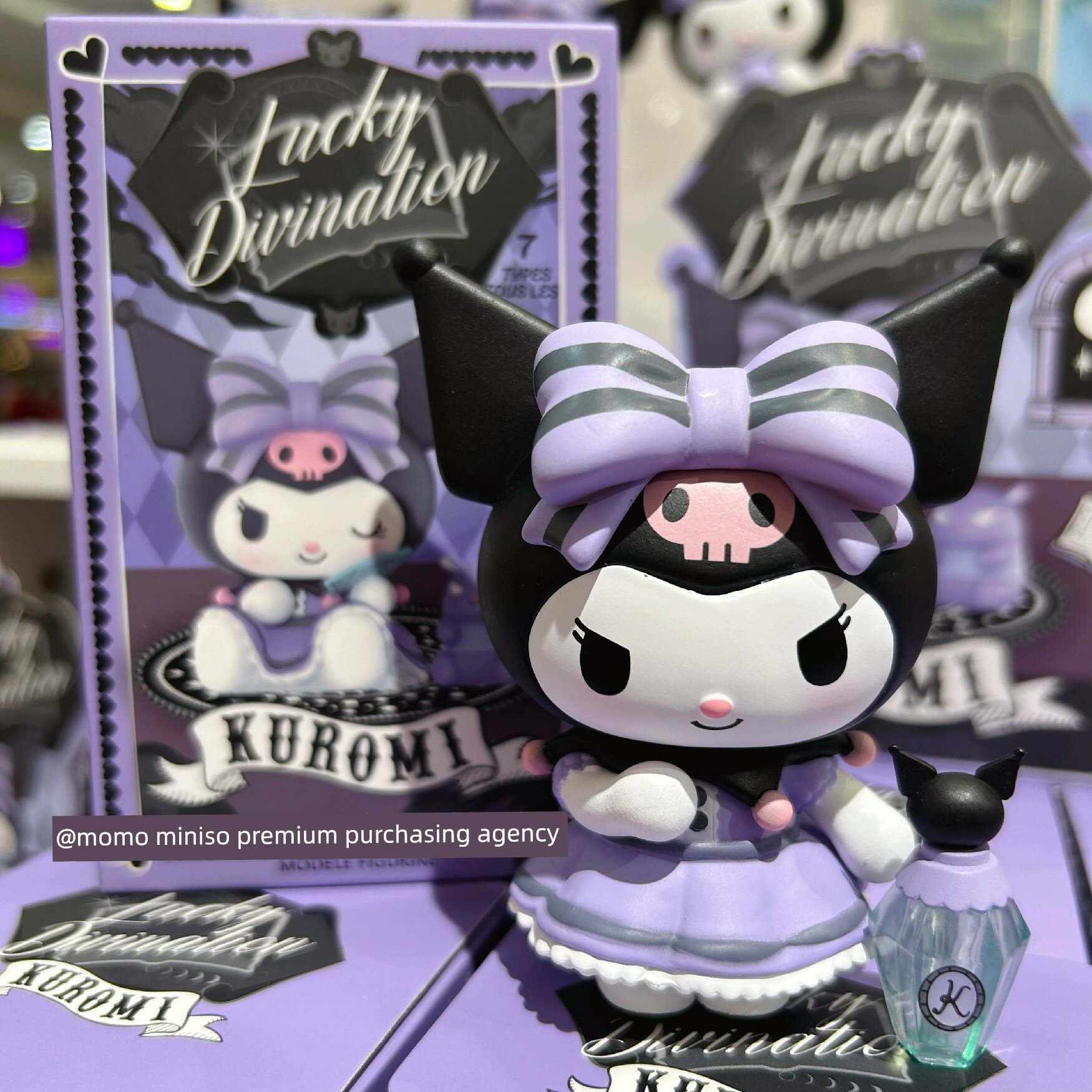 Коллекционная фигурка MINISO Sanrio Kuromi Lucky Fortune ZB (слепая коробка), модная игрушка, милый настольный декор