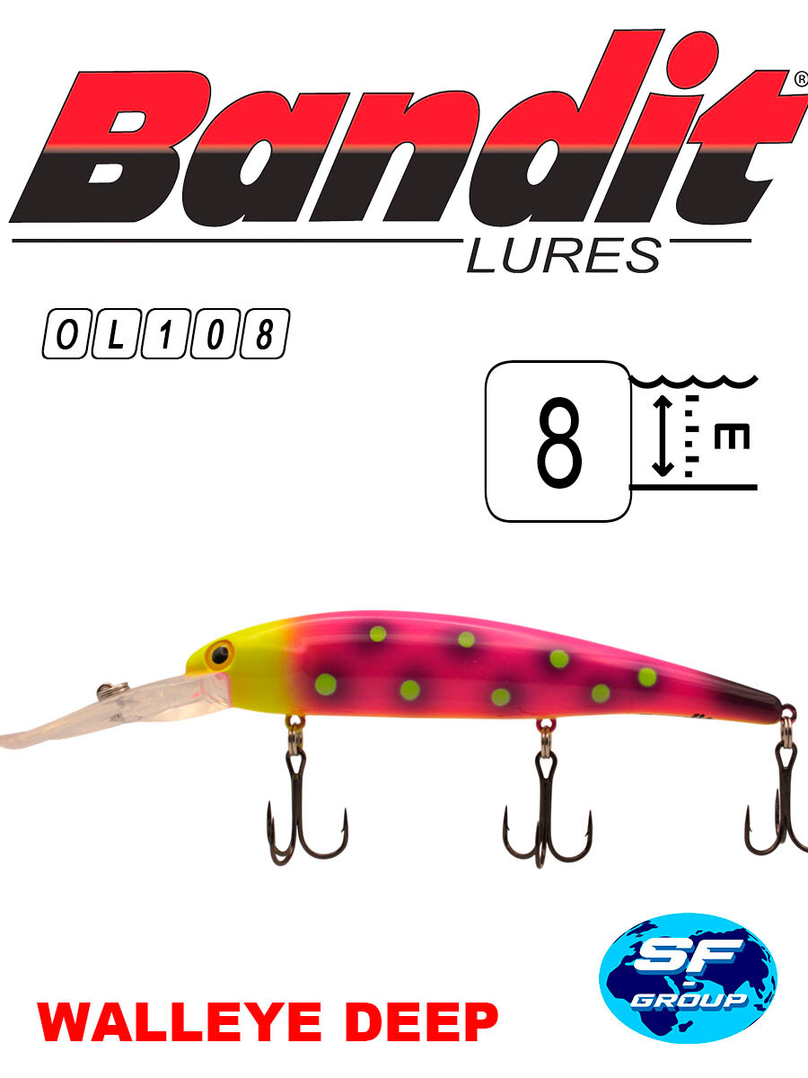 Воблер Bandit Deep Walley 12 см 17,5 гр заглубление 8м #OL108