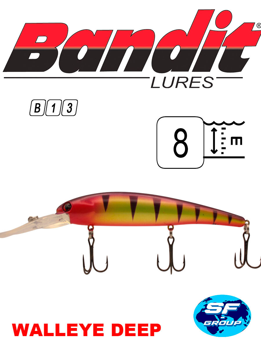 Воблер Bandit Deep Walley 12 см 17,5 гр заглубление 8м #B13