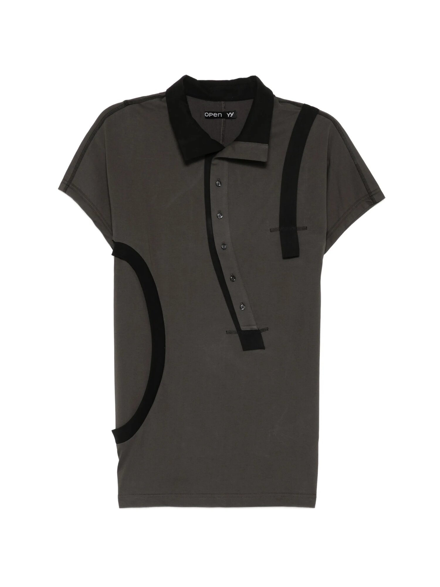 Рубашка Curved-button panelled polo shirt