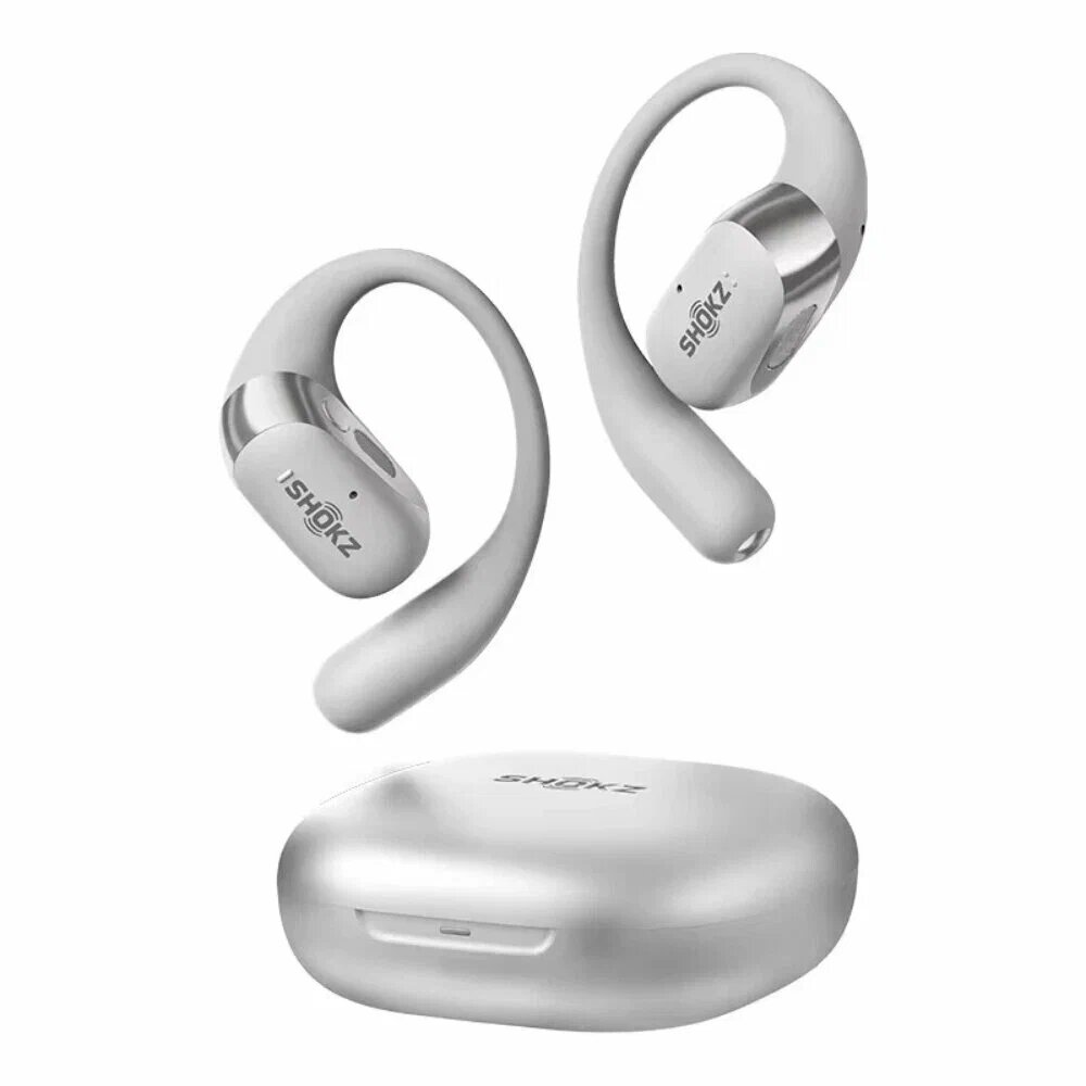 Беспроводные наушники Shokz OpenFit 2+(T921) с костной проводимостью, серебристый Silver