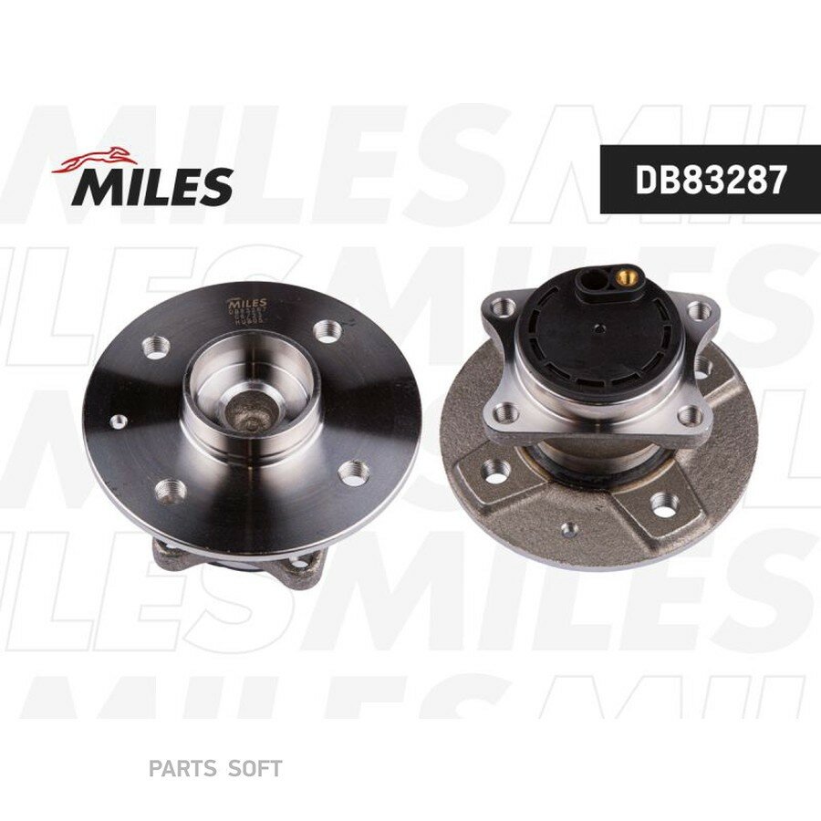 MILES DB83287 Ступица с подшипником CITROEN C1/PEUGEOT 107/108/TOYOTA AYGO 1.0-1.4 05- зад. ()