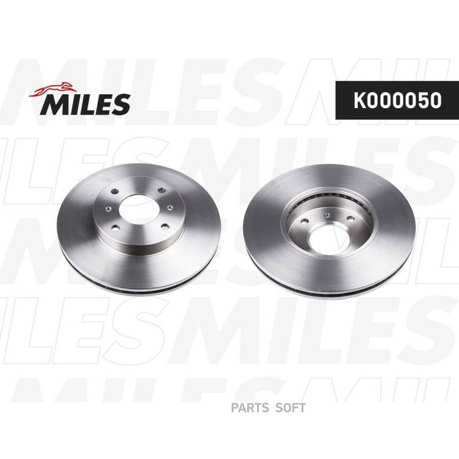 MILES K000050 Диск тормозной NISSAN ALMERA (N16E) 00>06/PRIMERA (P11E) 96>02 передний вент. ()