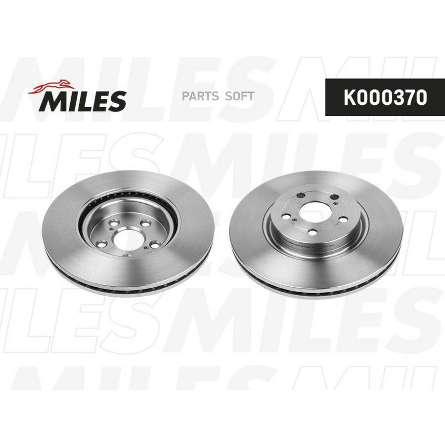MILES K000370 Диск тормозной TOYOTA AVENSIS 2.0-2.4 03- передний вент. ()