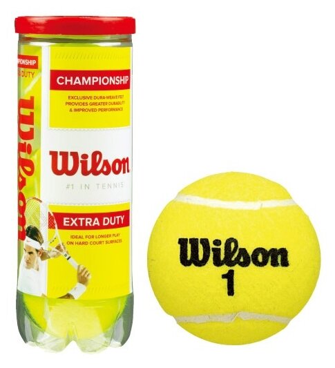 Мяч теннисный Wilson Championship арт. WRT100101 (в упаковке 3 шт.)