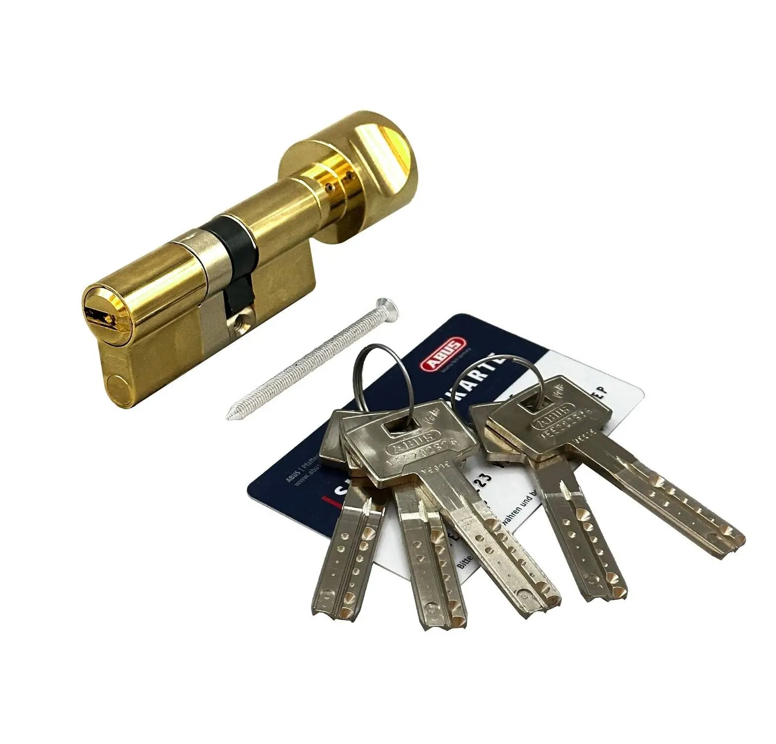 Личинка для замка Механизм цилиндровый ABUS VELA 2000 130(50x80В) ключ/вертушка MX MS (5 key) Цвет: латунь Locksburg