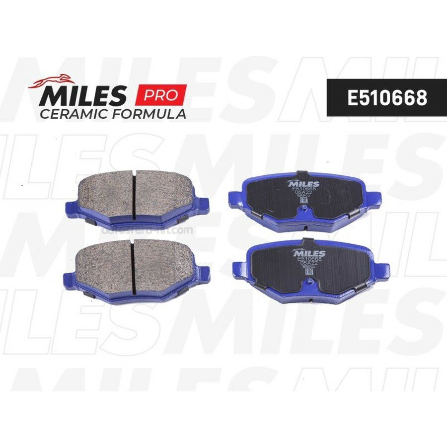MILES E510668 Колодки тормозные задние (Смесь CERAMIC серия PRO) FORD EXPLORER V 11- (TRW GDB4176) E510668
