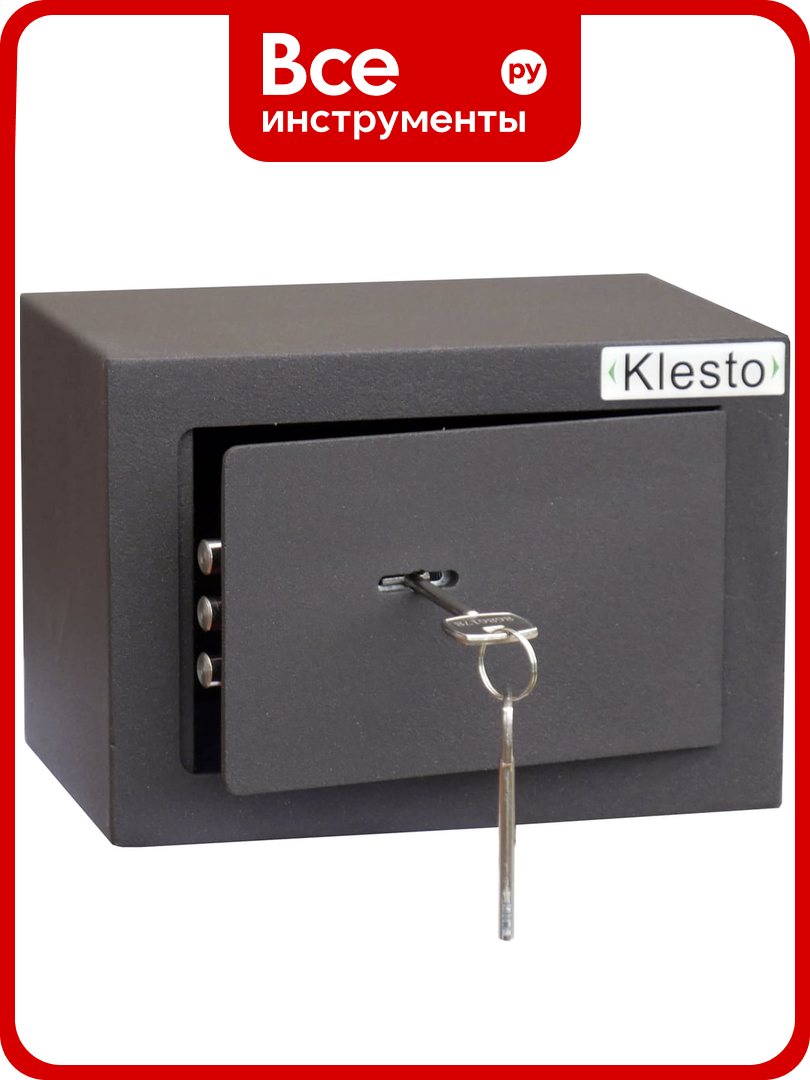 Сейф Klesto KM-14, для ценностей и документов, ключевой замок, коричневый, 140x200x140 см