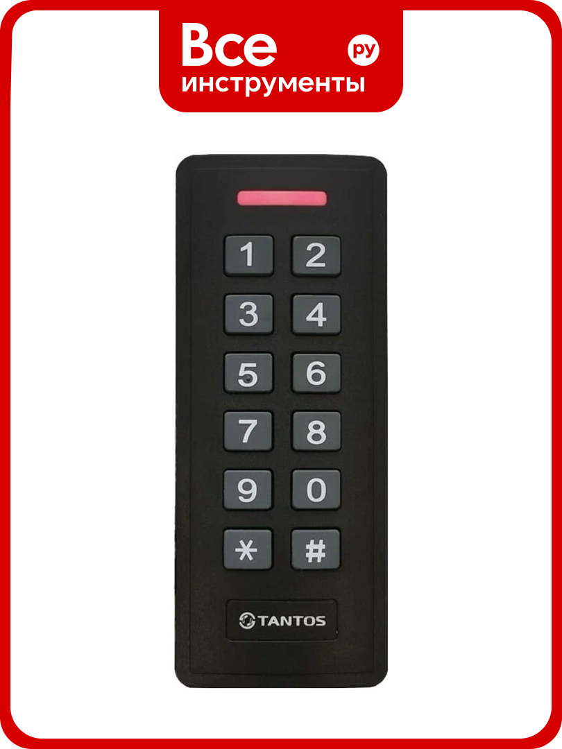 Кодонаборная панель Tantos TS-KBD-EMF, со считывателем, IP66, 1000 пользователей